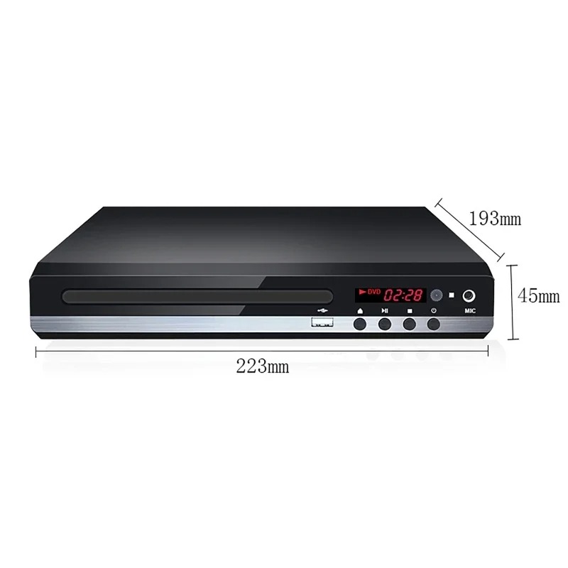 1080P DVD Player Full HD VCD Player Home Use USB Multimedia Digital CD ...