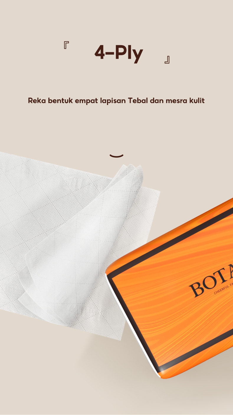 [20 Packs]Botare Air-Cushion Tissue Paper Cheerful Tissue 4-Ply 155*175mm Tisu viral Facial ...