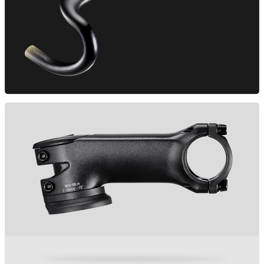 RYET Road Bike Stem with Aero Spacers 3D Forged Racing Bicycle Stem -10 ...