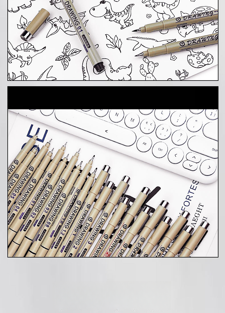 Sakura Hook Pen Waterproof Needle Pen Hand drawn Design Sketch Needle ...