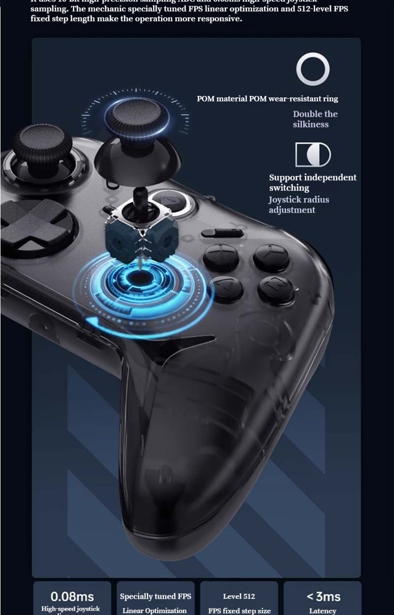 MACHENIKE G1Pro three-mode gamepad Wireless NS Bluetooth TMR Joystick ...