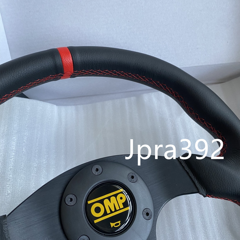 13-inch leather OMP steering wheel D-shaped steering wheel | Shopee ...