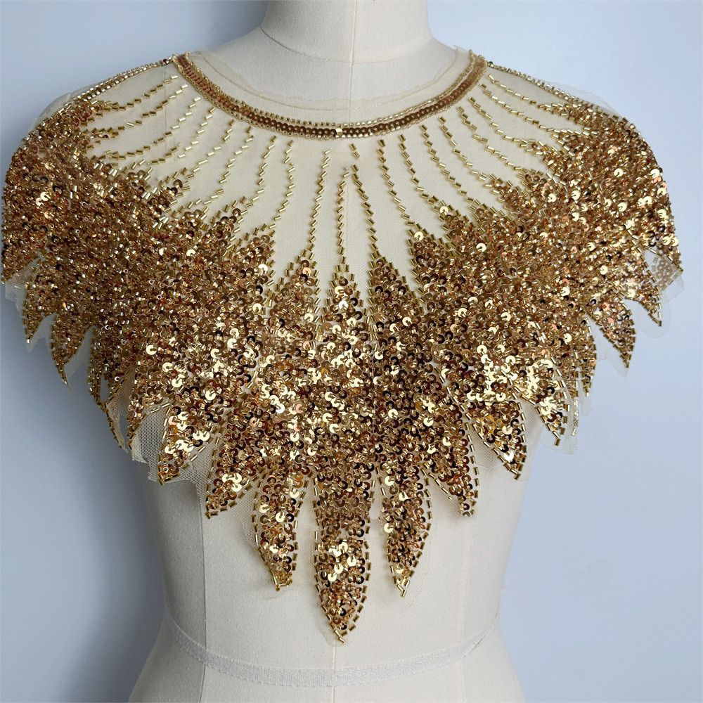 1 Pcs Embroidery Mesh Sequins Bead Embroidery DIY Women's Clothing Lace ...