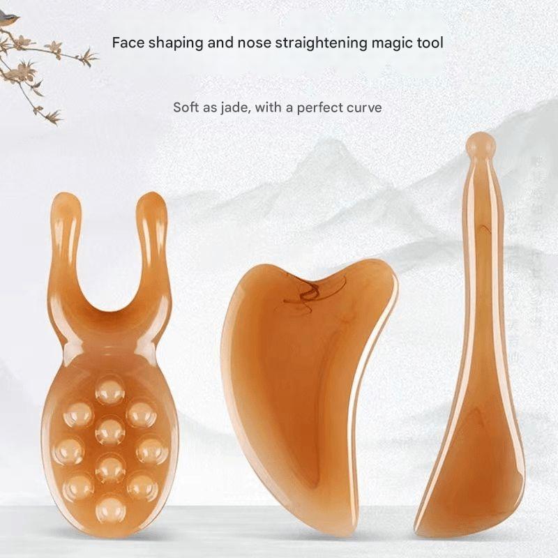 [New] GuaSha Facial Tools Set Scraping Slimming Massage Tool Facial ...