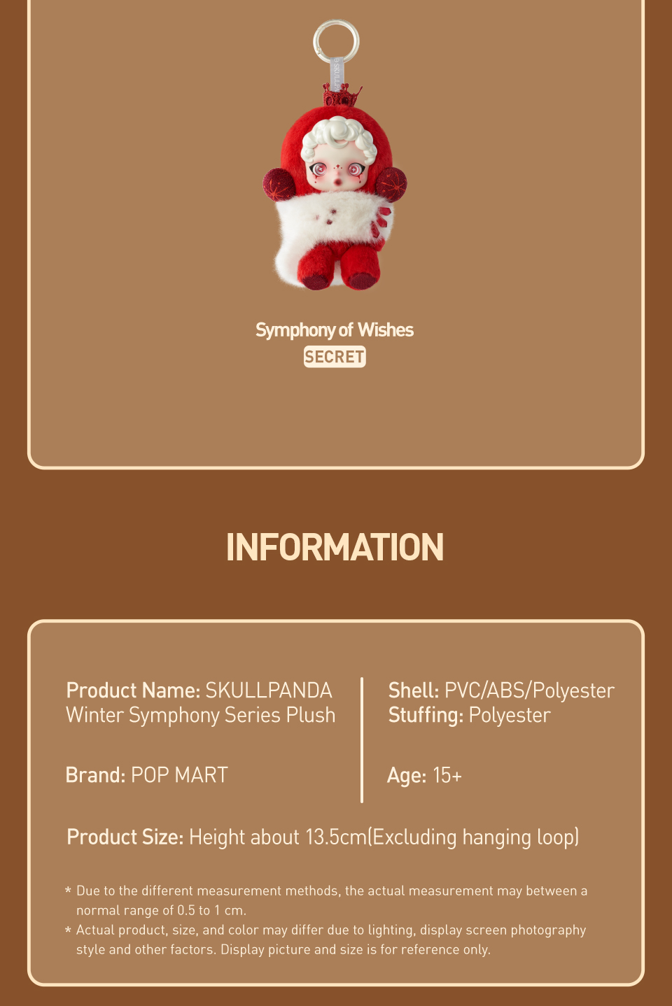 POP MART SKULLPANDA Winter Symphony Series Plush Blind Box Action Toys ...