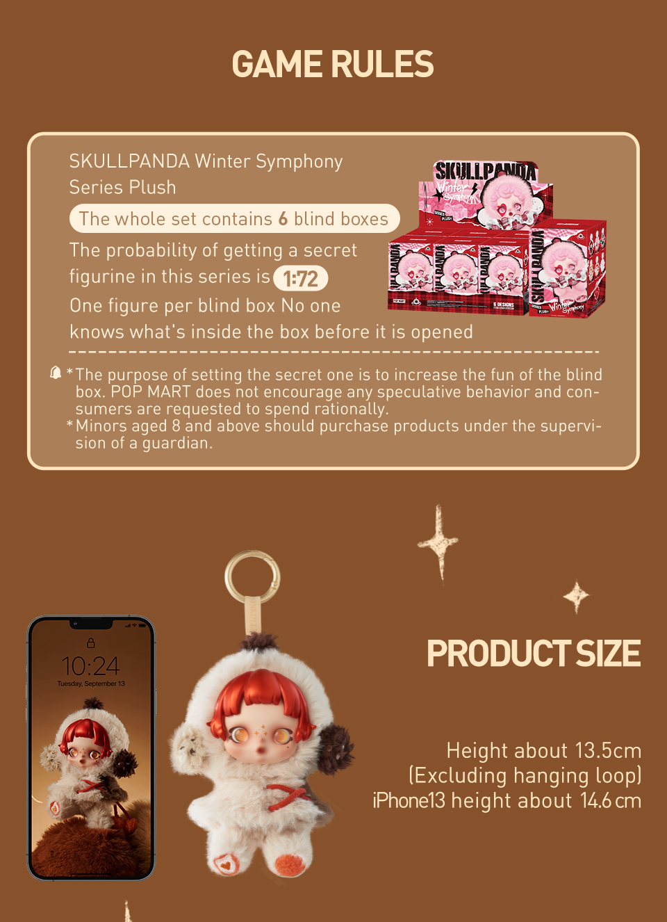 POP MART SKULLPANDA Winter Symphony Series Plush Blind Box Action Toys ...