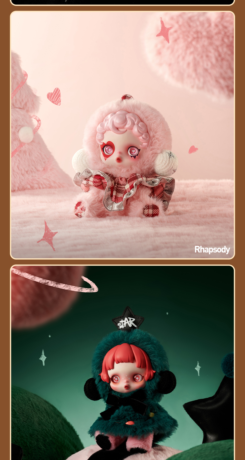 POP MART SKULLPANDA Winter Symphony Series Plush Blind Box Action Toys ...