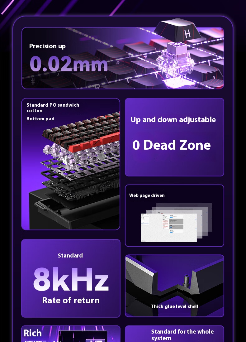 AULA WiN 60/68HE Magnetic Switch Mechanical keyboard RT game FPS ...