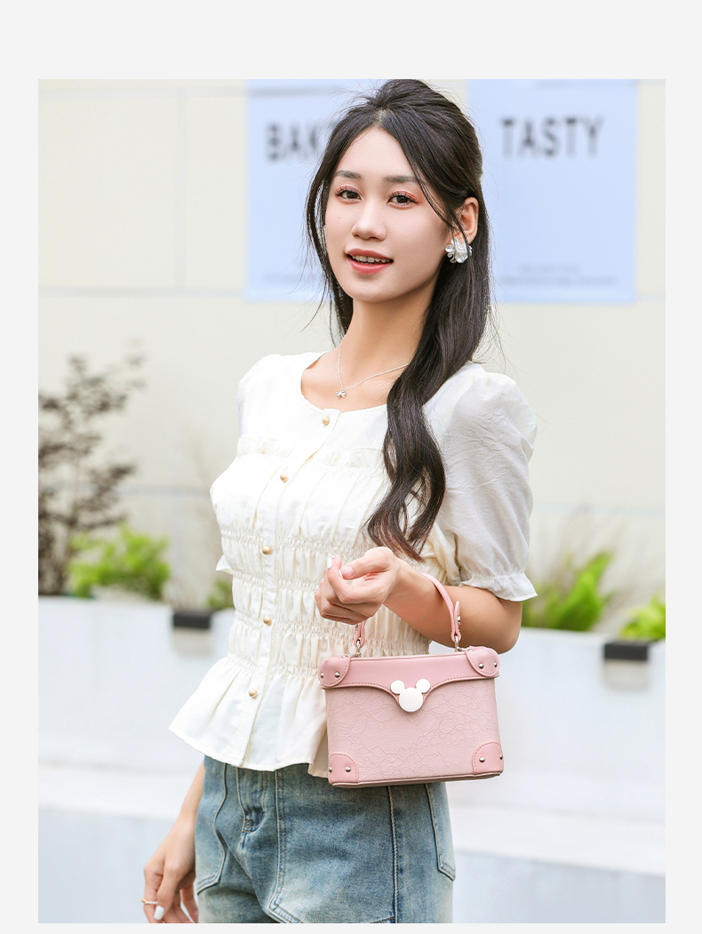 Disney Genuine Mickey Co-Branded Series Elegant Cute Trendy Small Square Bag Large Capacity ...