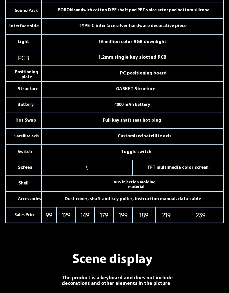WEIKAV WK75 Wireless Mechanical Keyboard 75% Hot swappable RGB GASKET ...