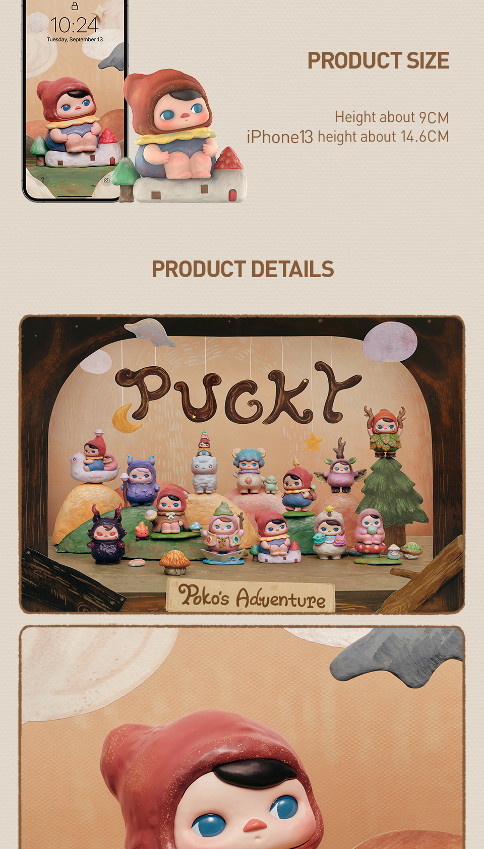 POP MART PUCKY Poko's Adventure Series Figures Blind Box Action Toys ...