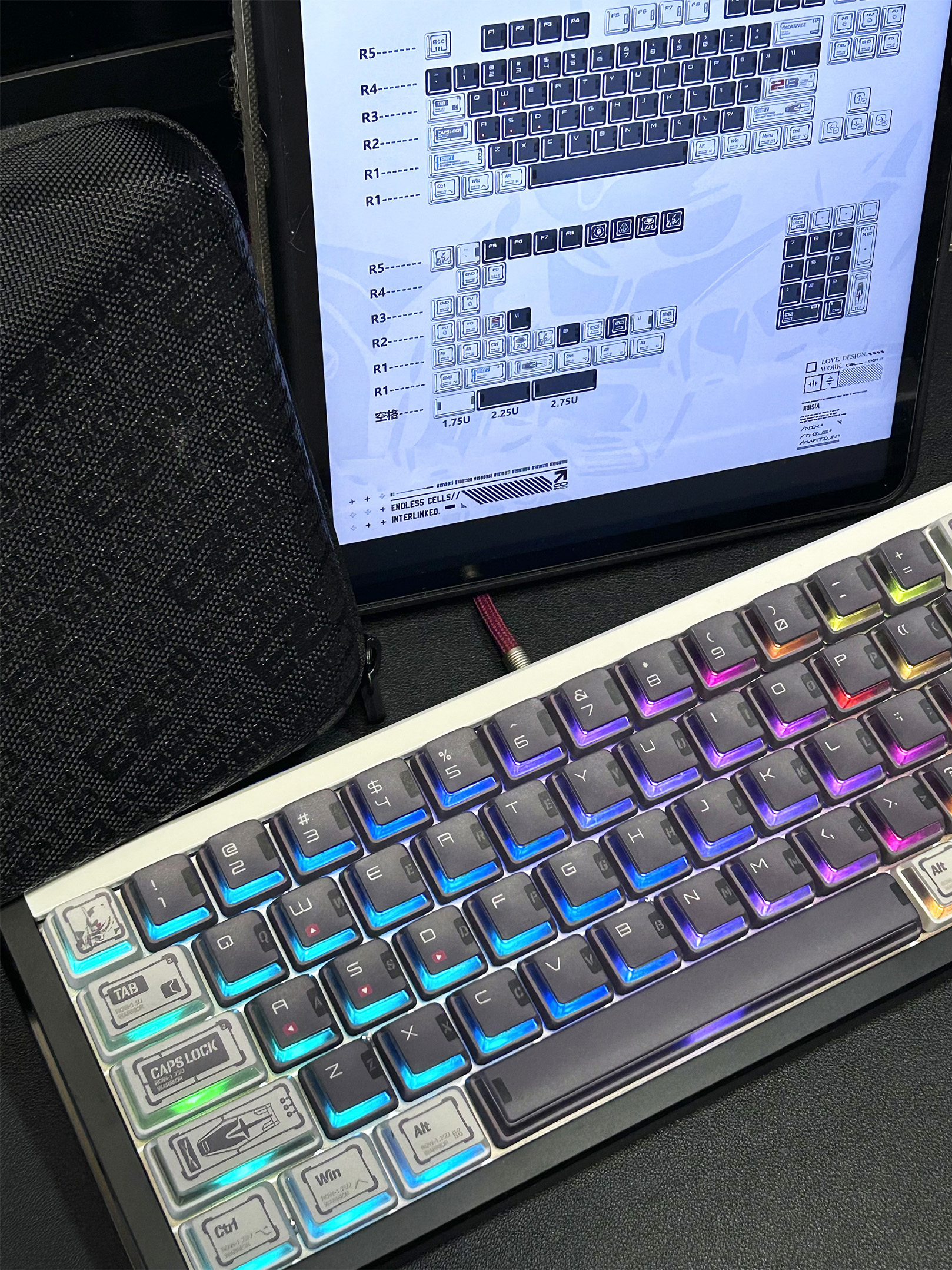 -LW- KEY CERBERUS Mech Model Keycap Customized Mechanical Keyboard PBT ...