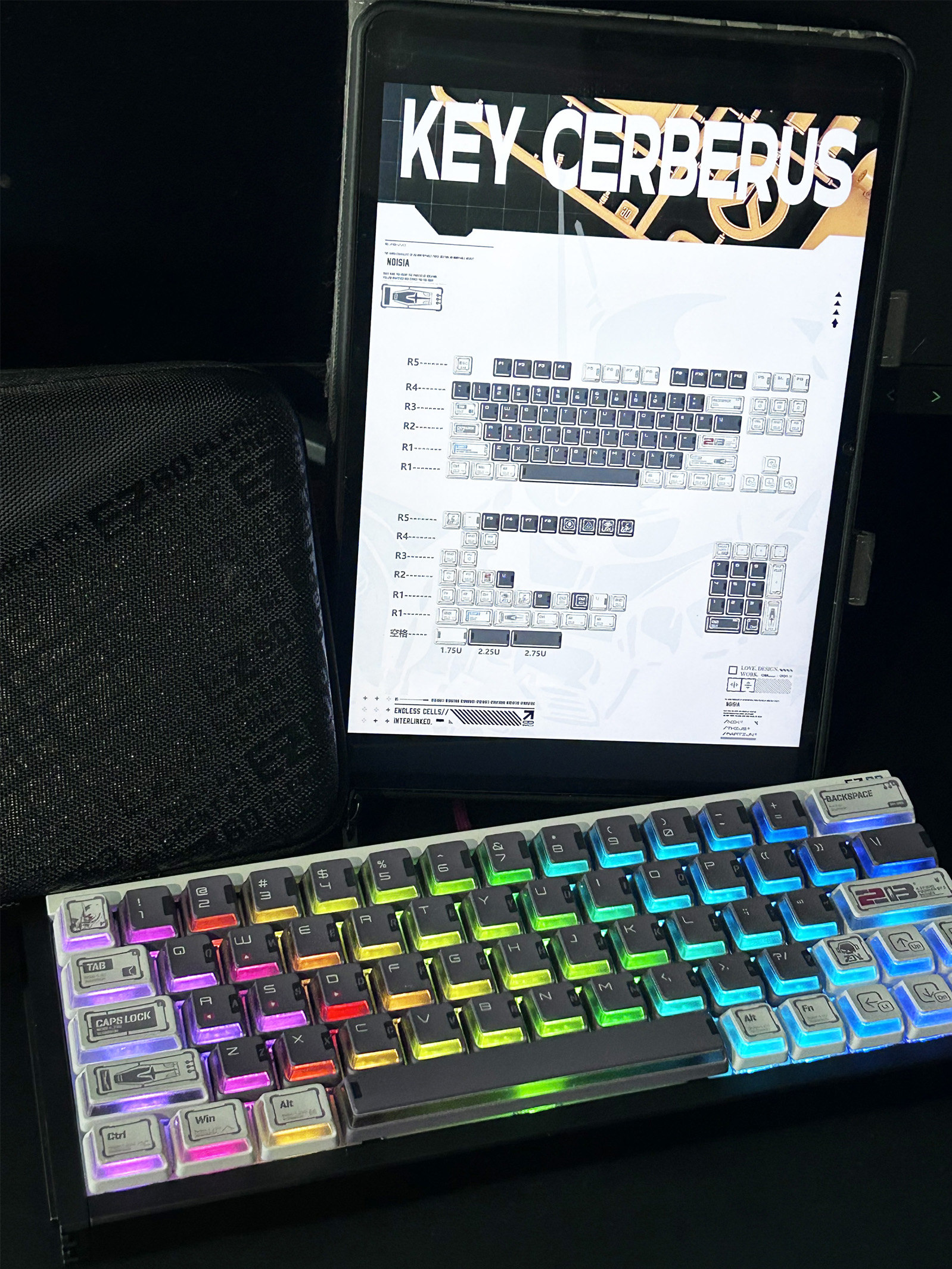 -LW- KEY CERBERUS Mech Model Keycap Customized Mechanical Keyboard PBT ...