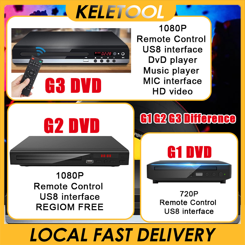 DVD Player 110V-240V USB Multiple Playback ADH Multifunctional Player With HDMI-compatible ...