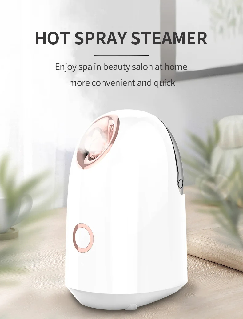 Facial Steamer Nano Ionic Hot Mist Face Steamer Home Sauna SPA Face ...