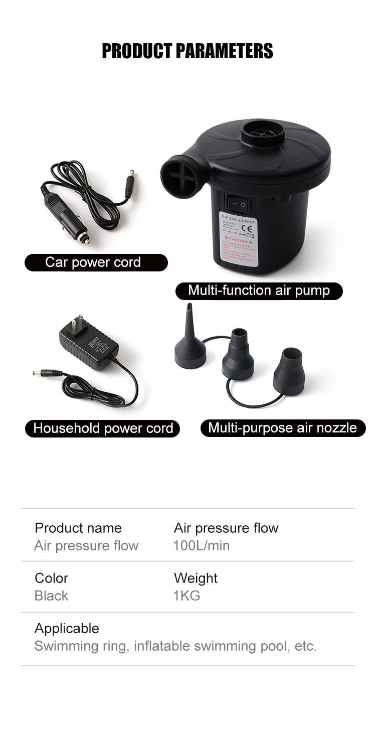 【Fully inflated in 1S】HT-196 PORTABLE ELECTRIC AC AIR INFLATION PUMP INFLATE DEFLATE FOR POOL ...