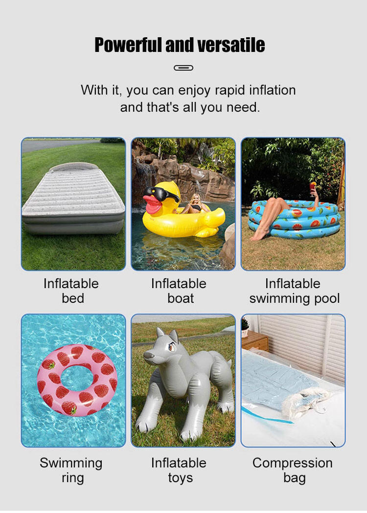 【Fully inflated in 1S】HT-196 PORTABLE ELECTRIC AC AIR INFLATION PUMP ...