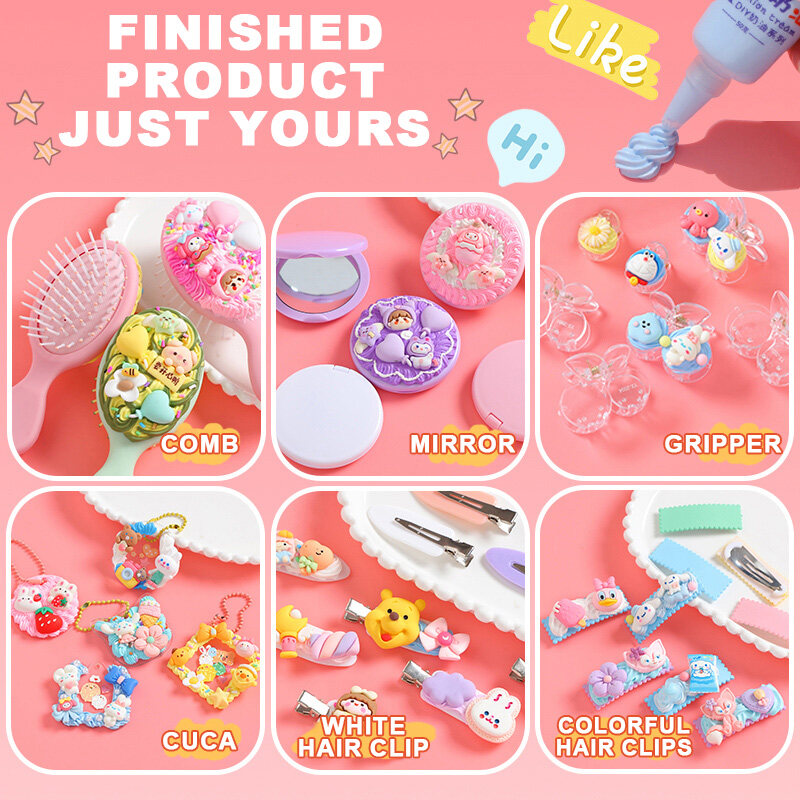 FUN DIY🥳50ML Cream Glue Colorful DIY Handmade Simulation Cream Glue ...