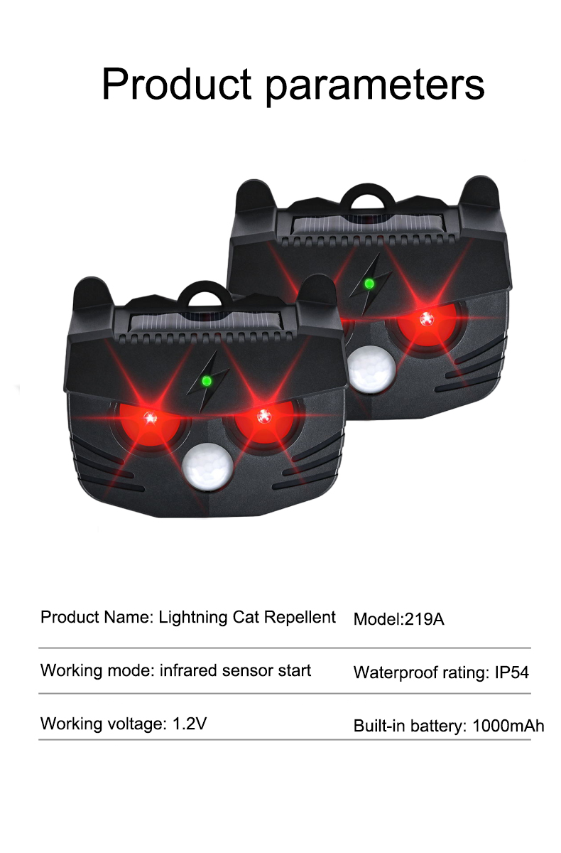 【Malaysia Spot】Solar Monkey Repellent Ultrasonic PIR Sensor-Controlled ...