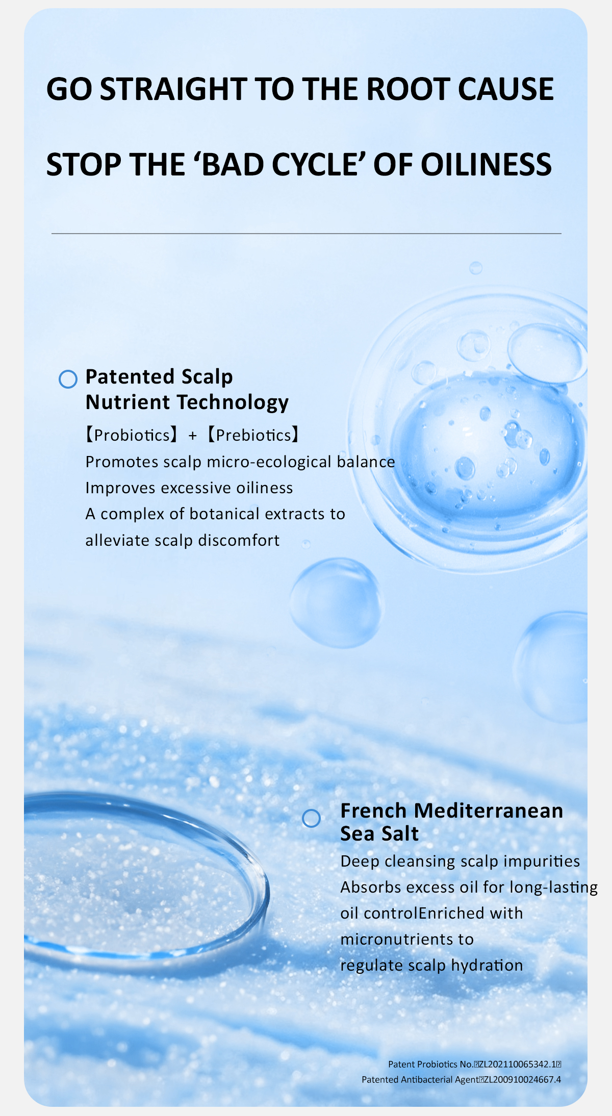 Spes Sea Salt Hyaluronic Acid Oil Control Shampoo & Hydrating Conditioner for Hair 72h Oil ...