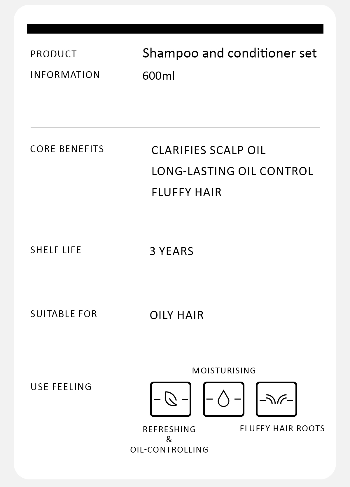 Spes Sea Salt Hyaluronic Acid Oil Control Shampoo & Hydrating Conditioner for Hair 72h Oil ...