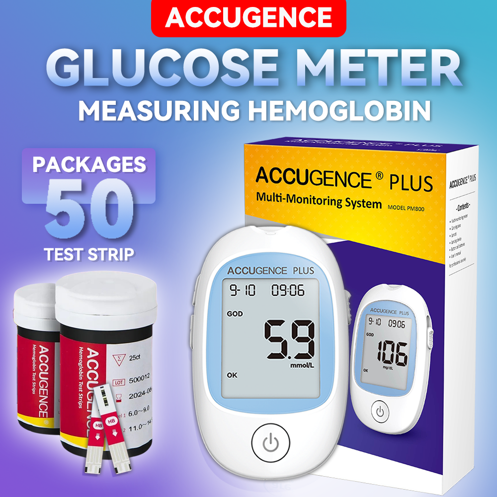 ACCUGENCE 5 in 1 Multi function Blood Glucose meter Uric acid meter ...