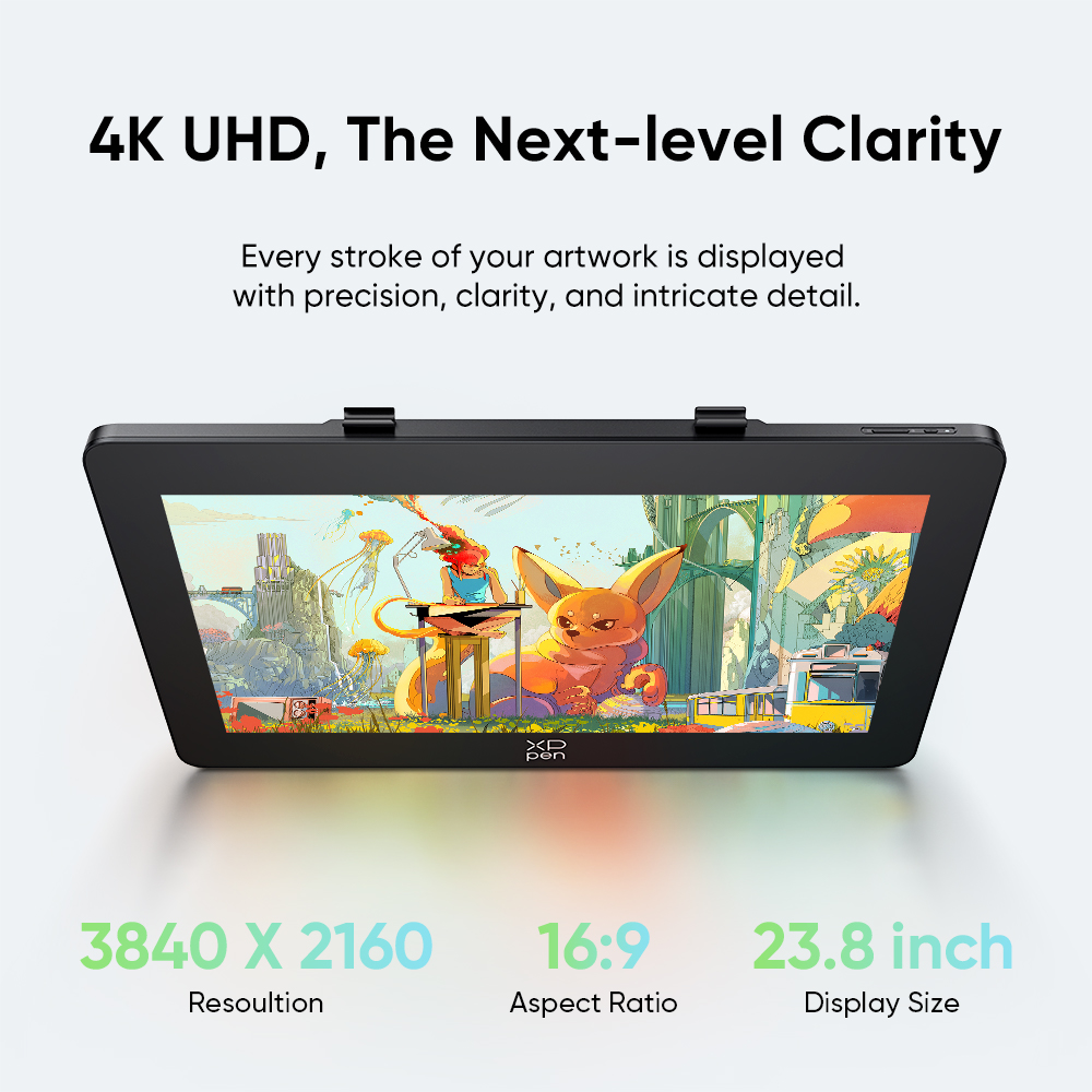 XPPen Artist Pro 24 Gen2 4K Digital Drawing Pen Display with 16K Pen ...