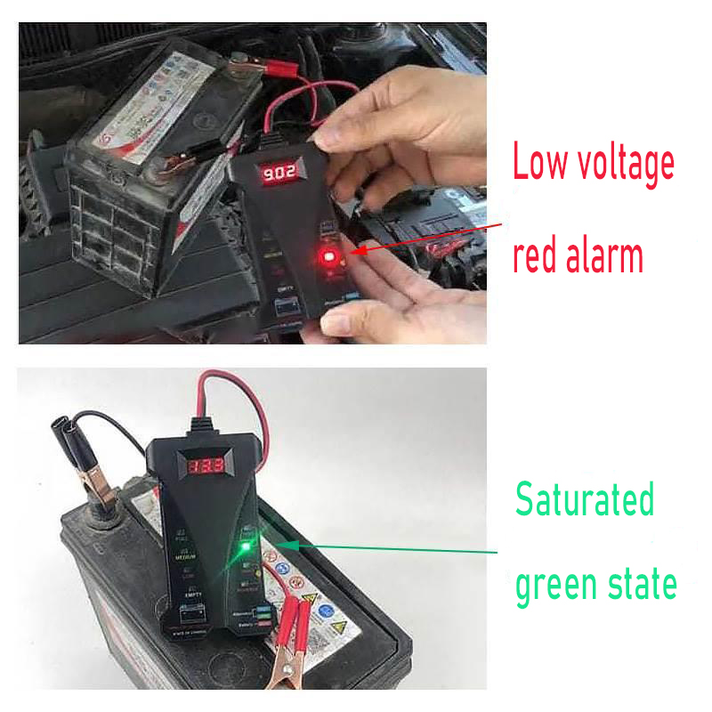 CNBJ-805A 12V Motorcycle Car Multi Functional Battery Tester LED Lead ...