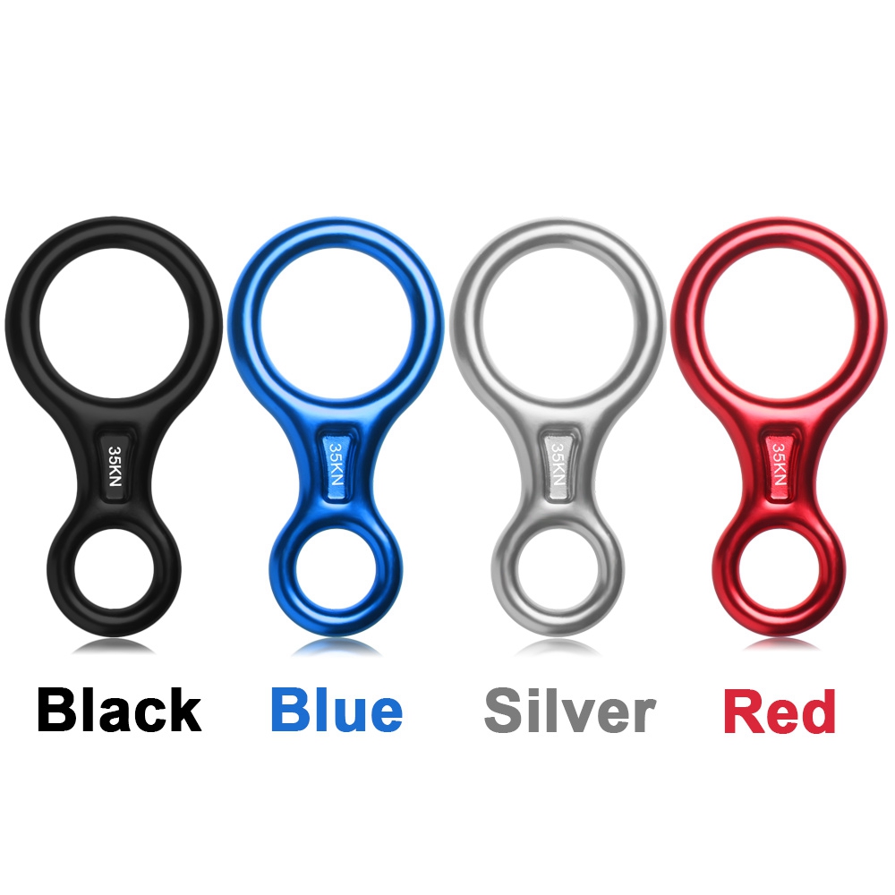 Rock Climbing Descenders 8 Word Climbing Ring Rope Descender 35KN ...