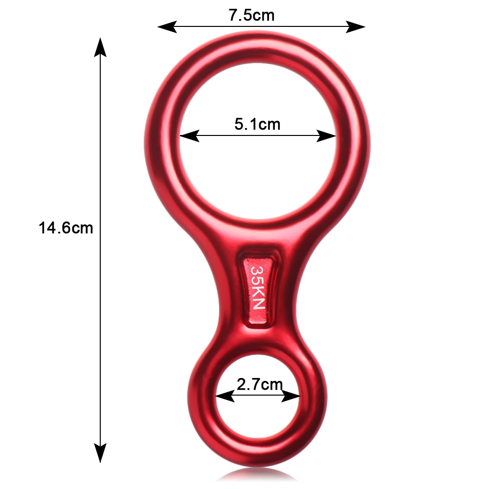Rock Climbing Descenders 8 Word Climbing Ring Rope Descender 35KN ...