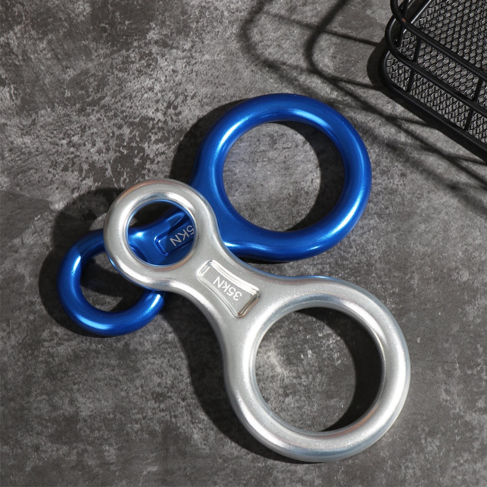 Rock Climbing Descenders 8 Word Climbing Ring Rope Descender 35KN ...