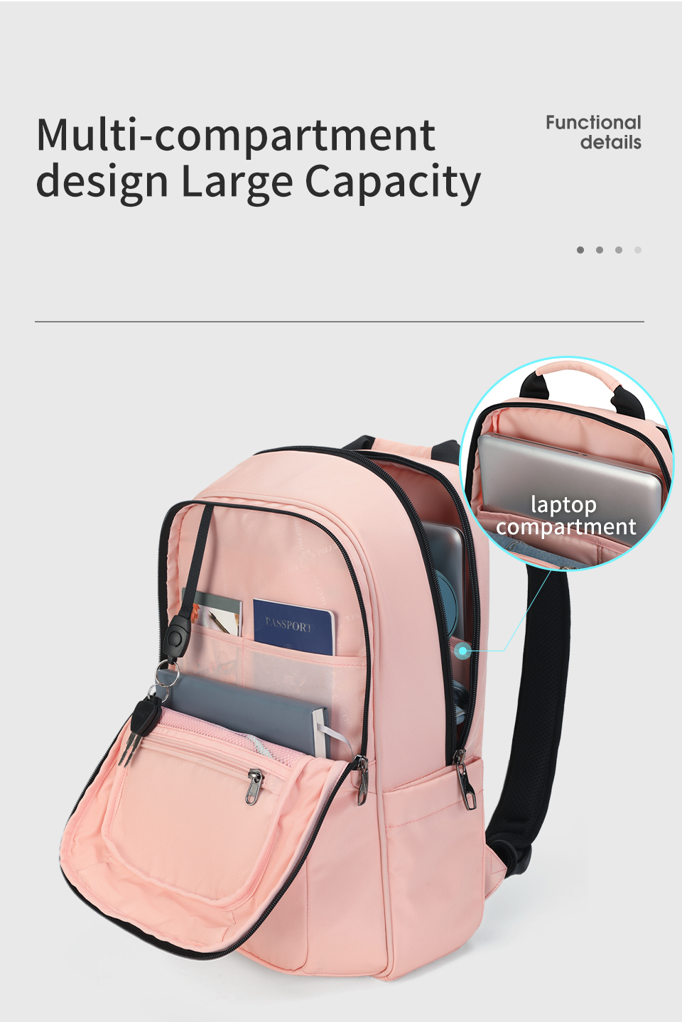 Tigernu 3090B Anti-Fouling Beg Sekolah Water Resistant Woman Backpack ...