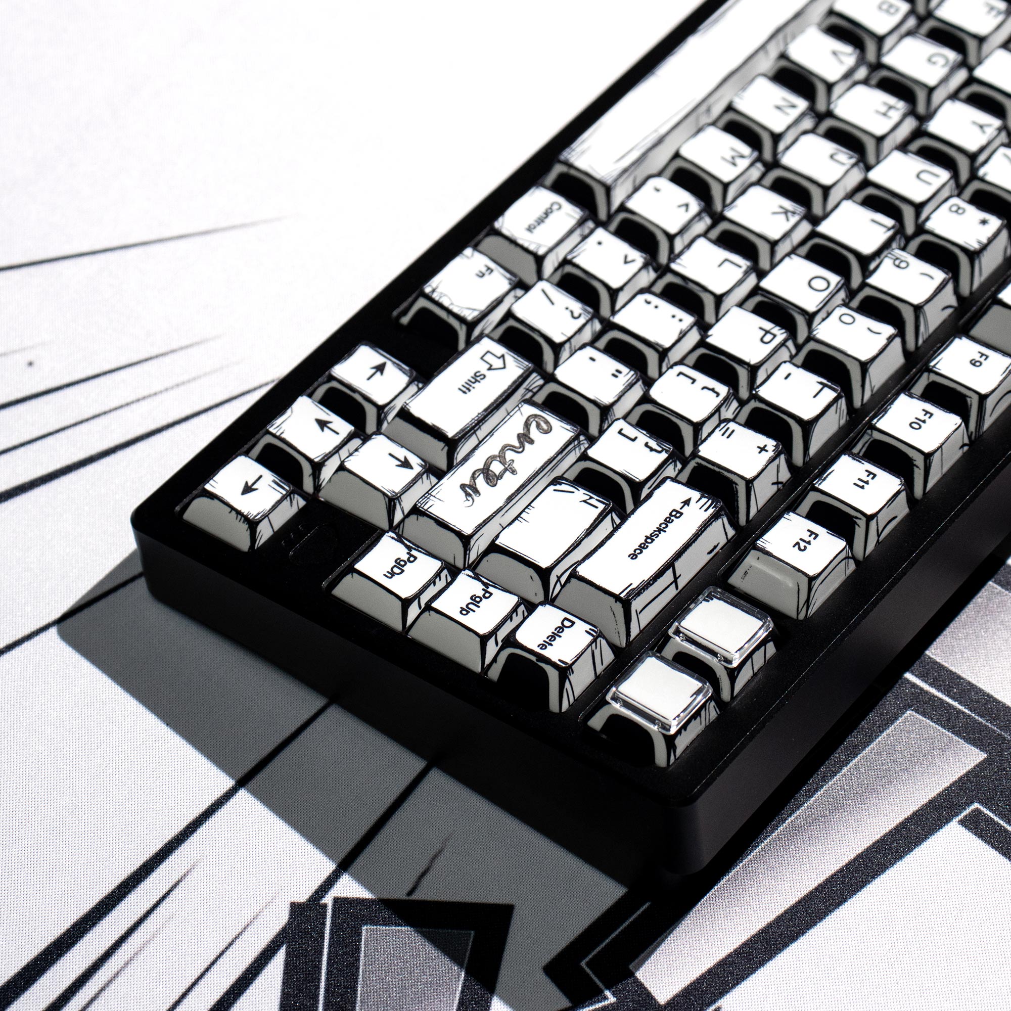 Comic style Mixed light Keycaps PBT cherry Profile for MX Switches ...