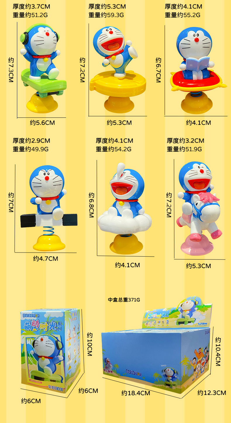 【ready stock】哆啦A梦 萌动时光系列 盲盒 机器猫 摇摇乐 车载摆件 创意 潮玩手办Doraemon Cute Time ...