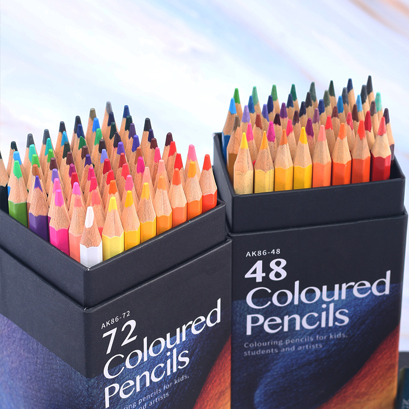 Stationery Colored Pencils Set 72 Colors Oily Colored Pencils Painting ...
