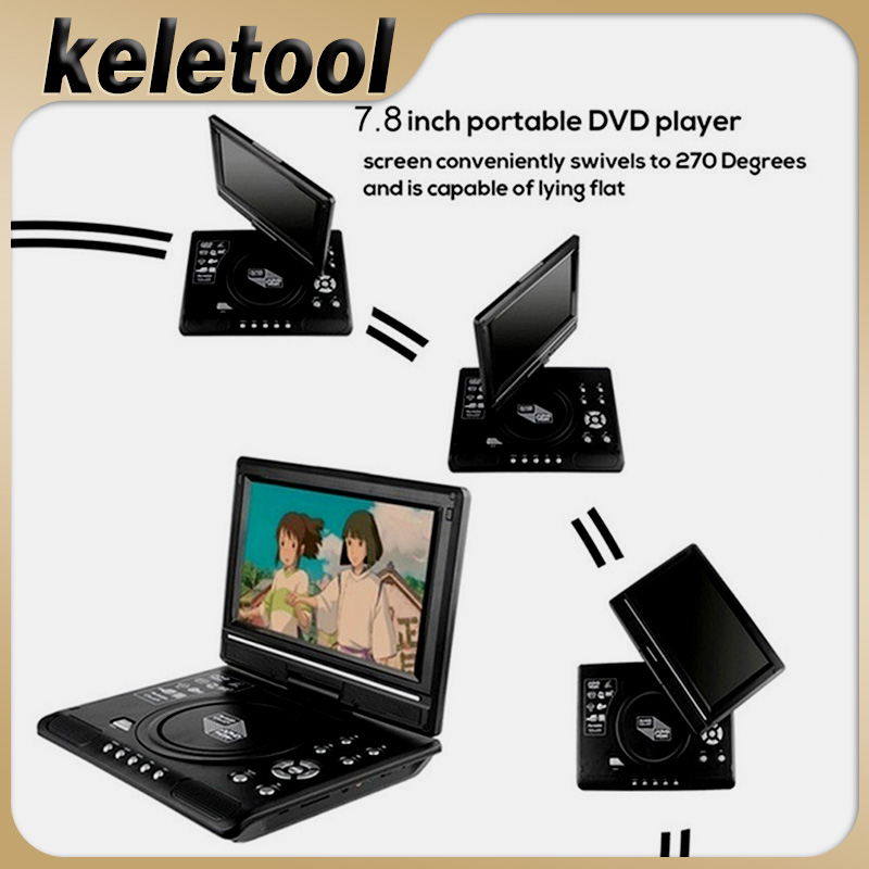 dvd player cd player radio CD Mp4 player 7.8-inch 270 Rotary portable ...