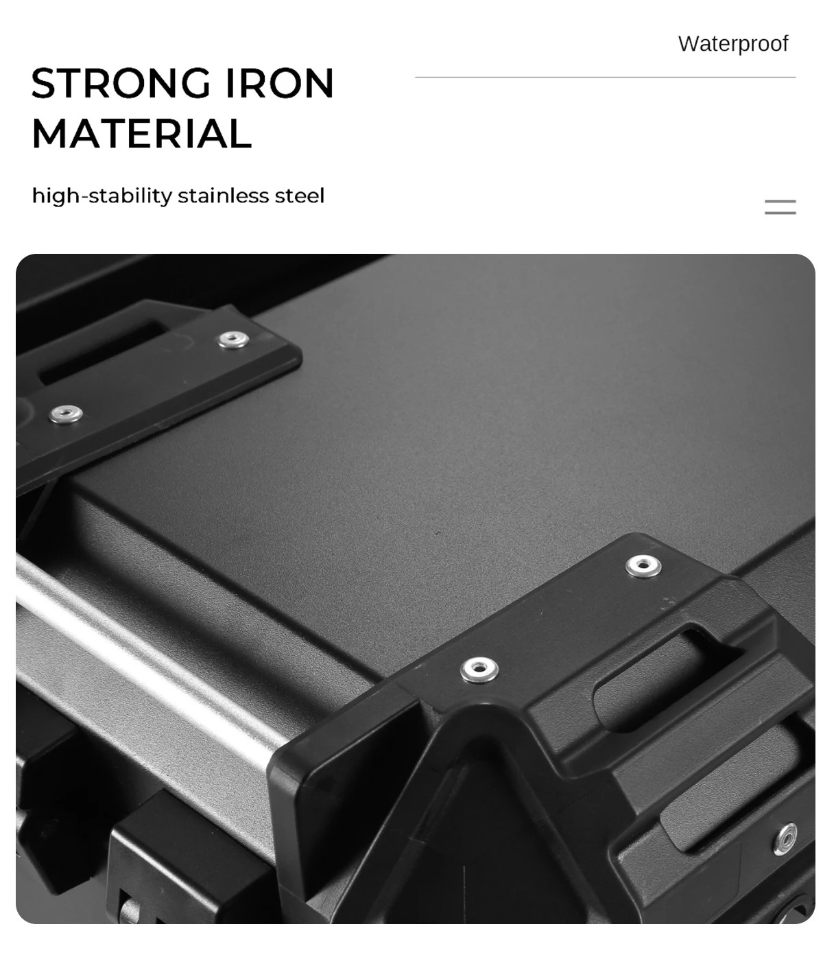 Aluminium top box 45/57/65L Motorcycle Box moto with Universal Base ...