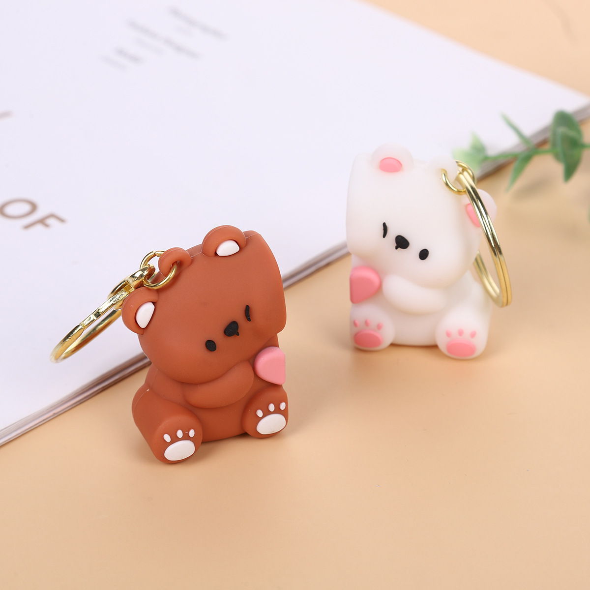Magnetic Couple Keychain Hugging Bear Cute Matching Couple Keychains ...
