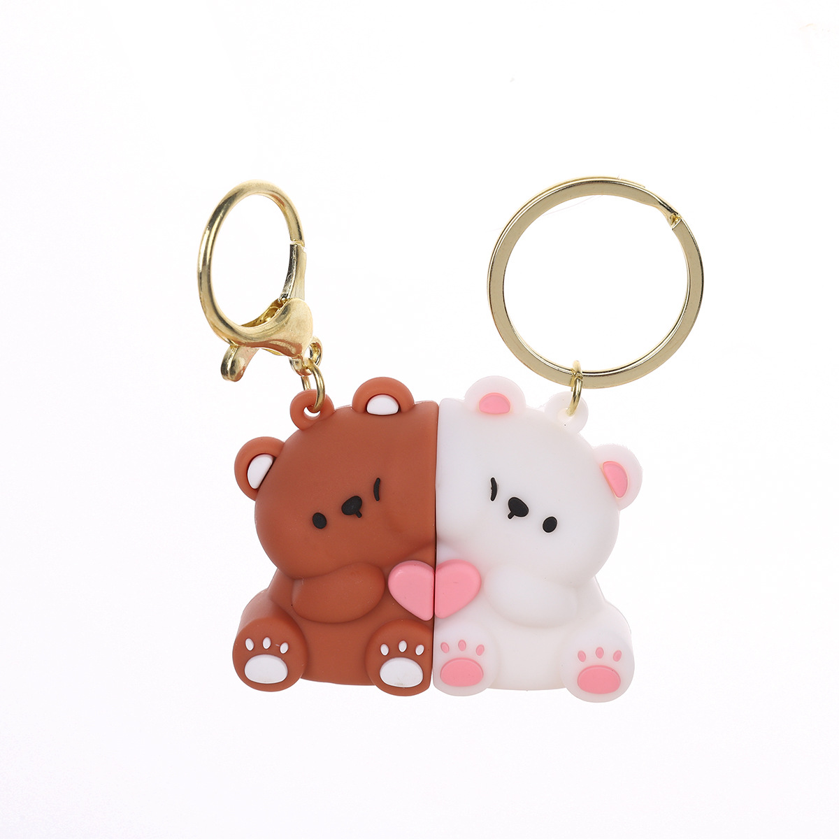 Magnetic Couple Keychain Hugging Bear Cute Matching Couple Keychains ...