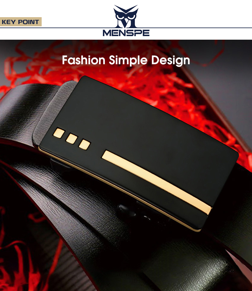 MENSPE Men's Belt Men Fashion Business Belt Genuine Leather Belt Second ...