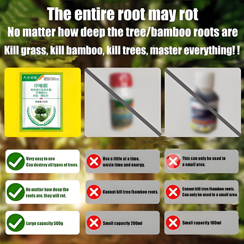 Weed killer 500g Racun pokok paling kuat Hexazinone Racun pokok kayu ...