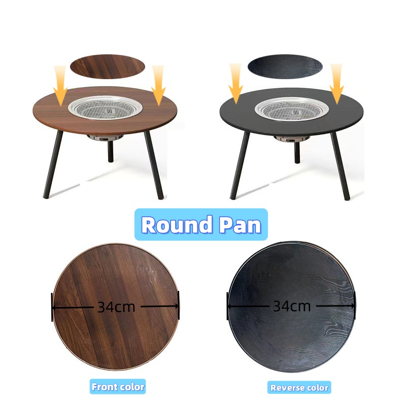 Folding Barbecue Round Table Charcoal BBQ Grill Barbecue Table Garden ...