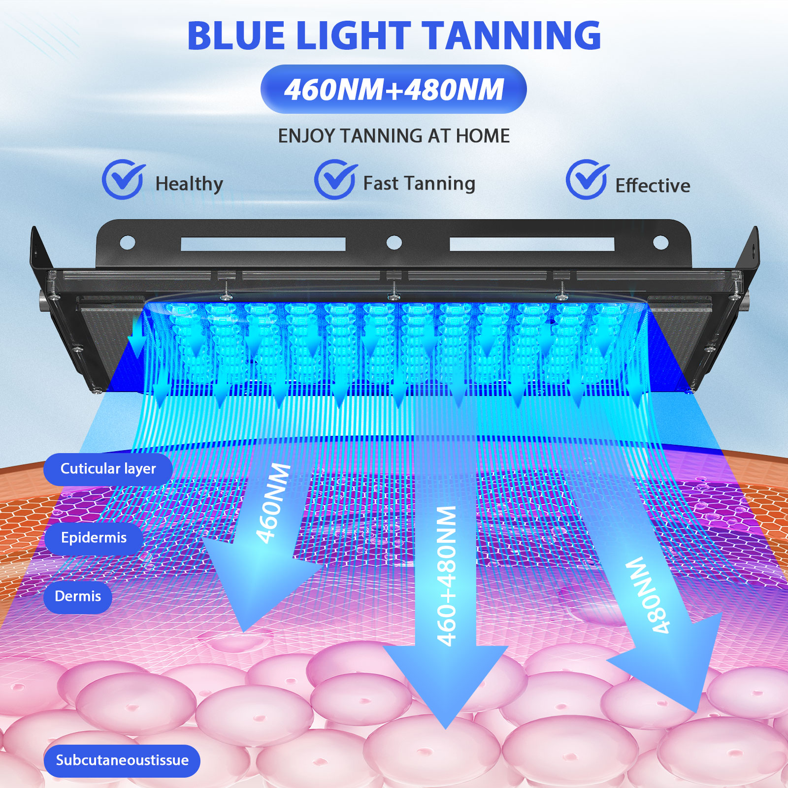 KTS Ultraviolet Tanning Lamp 50W Tripod Solarium Lamp for Tanning Body ...