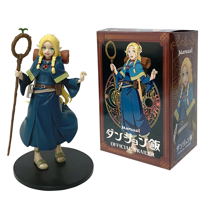 17cm Delicious in Dungeon Anime Figure Marcille Elf Magician Kawaii ...
