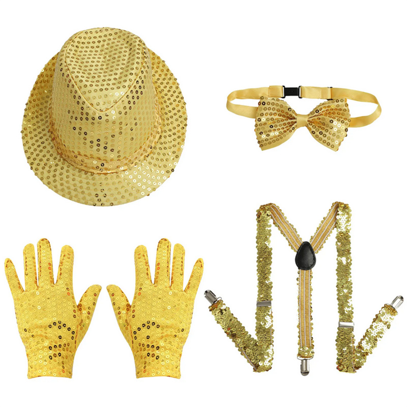 NEW Retro Disco Singer Shiny Sequin Hippie Costume Accessories Fedora ...
