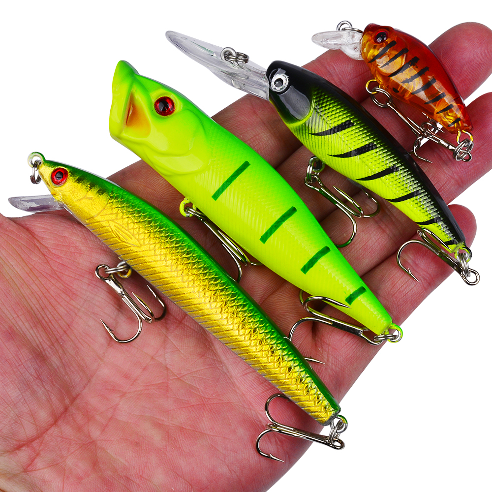 Proberos Lure Set 80pcs Fishing Tackle Box Soft Plastic Lure Kit Jig ...