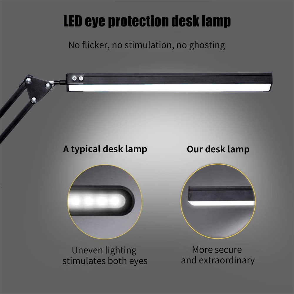 Folding Clip Desk Table Light Dimmable Architect Drafting Lamp Clamp ...
