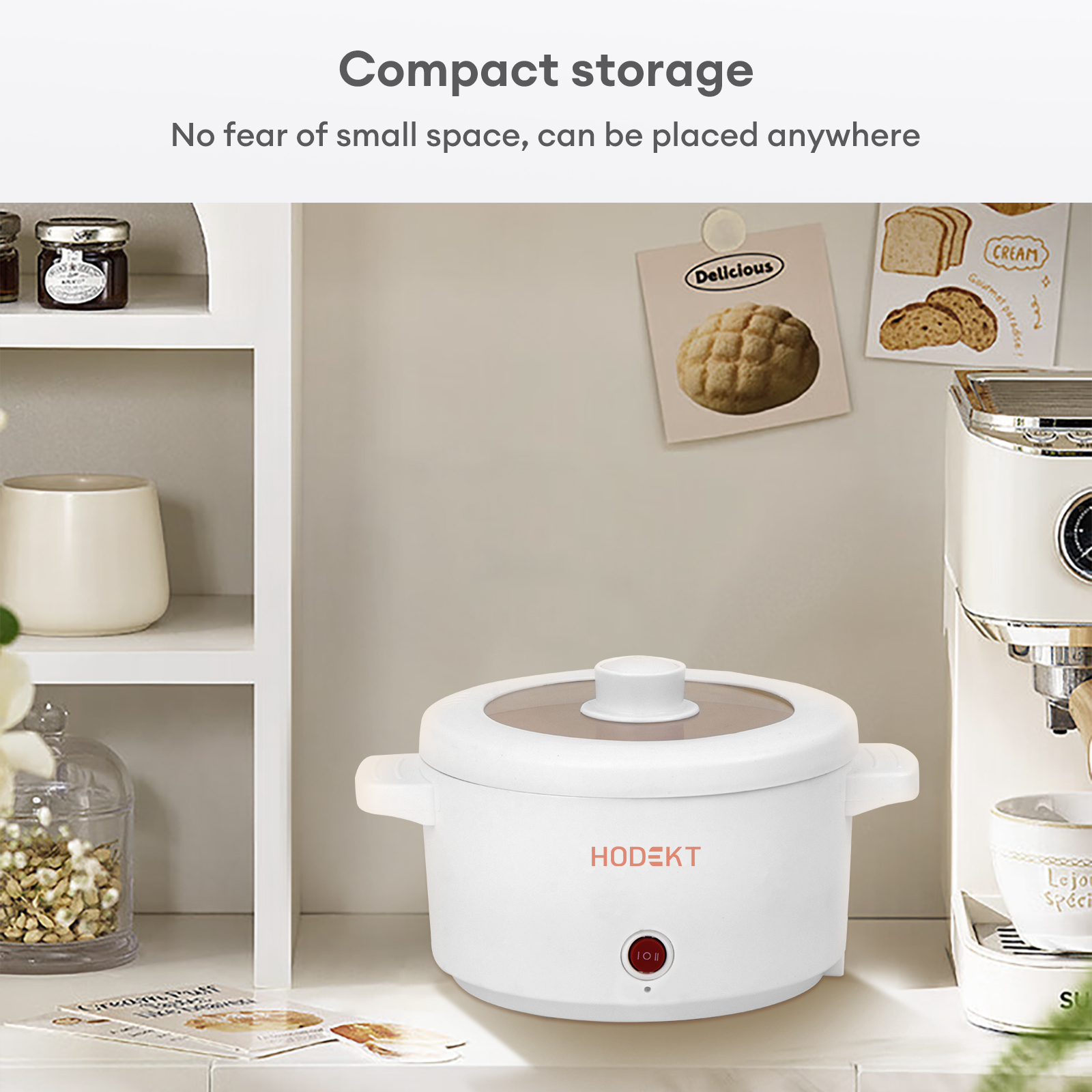 HODEKT 2.0L Mini Rice Cooker Multi-Functional Machine Non-Stick Inner ...