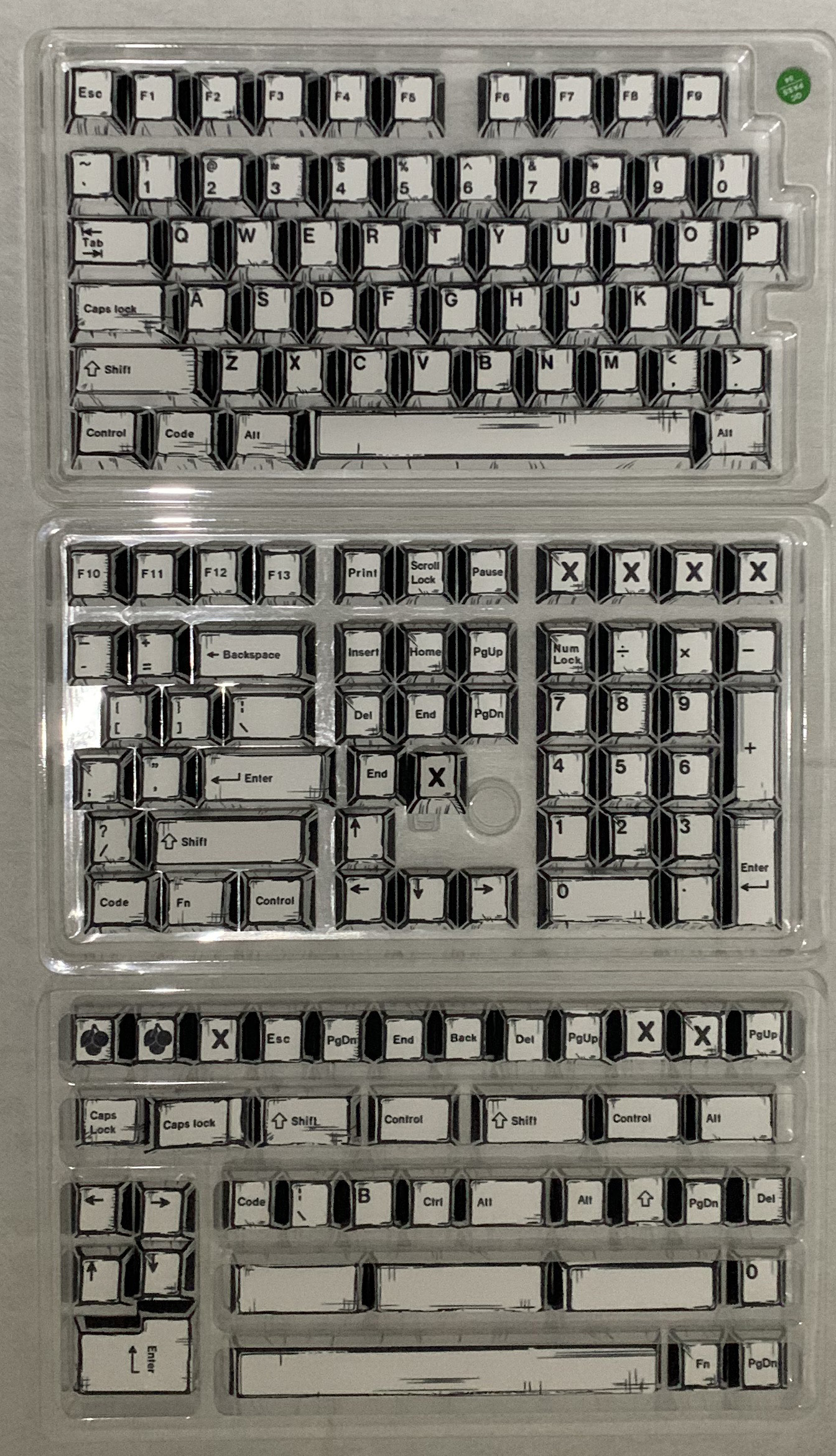 Comic White Keycaps PBT Dye-sub Cherry Profile Keycap Custom Keycaps ...