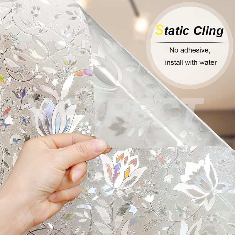 Glass Sticker for Window Privacy, 3d Tulips Window Sticker Film ...